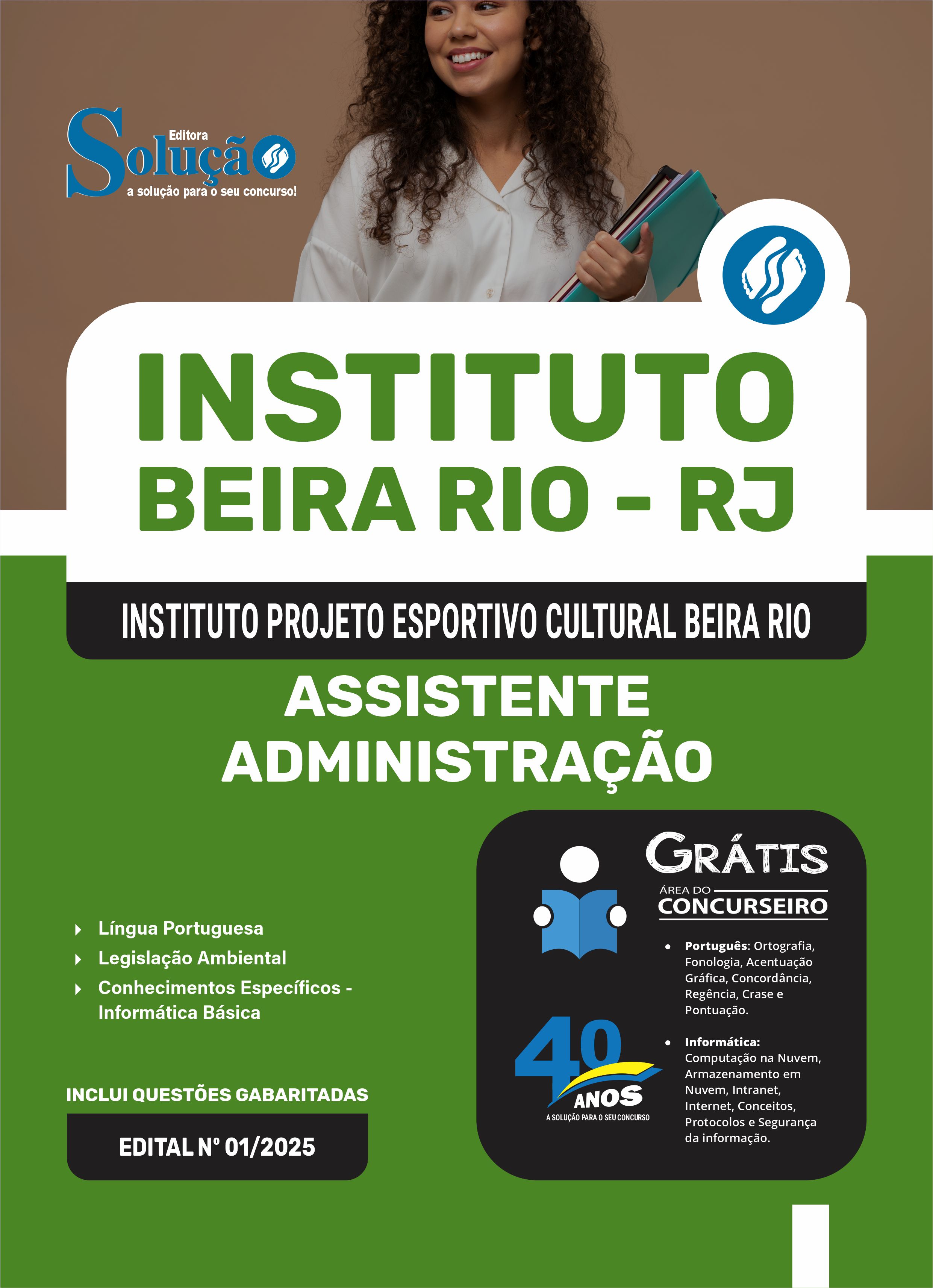 Apostila Instituto Beira Rio - RJ em PDF 2025 - Assistente Administrativo